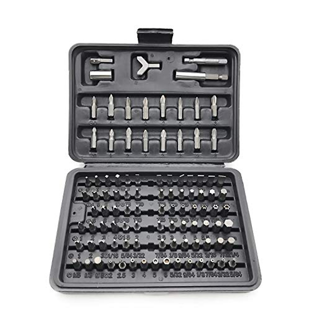 HTTMT 100 - Pcs 1/4 Torx Hex Torq Security Bit Set Tamper Proof Case Screwdriver