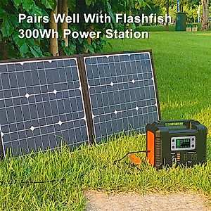 100W 18V Portable Solar Panel 5V USB Flashfish Foldable Solar Cells Battery Charger Folding Outdoor Power Supply Camping Garden (Color 50W) (100w) (50w) (50w)