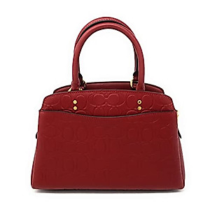 Coach Women's Mini Lilly Carryall (Signature Leather - Cherry)