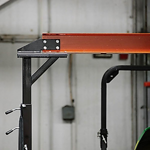 Titan Attachments Adjustable Gantry Crane, 2 Ton Capacity, Shop Lift Hoist Rated 4,000 LB, Portable Design with Locking Wheels, Adjustable Height up to 12 FT, Durable Steel Construction, Frame Only