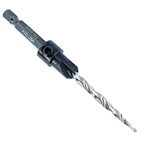 FTG USA Adjustable Wood Countersink Drill Bit Set 5 Pc Countersink Drill Bit #4#6#8#10#12 Tapered Drill Bits for Woodworking