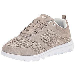 Propét Women's TravelActiv Sneakers, Taupe, 9.5 X-Wide US