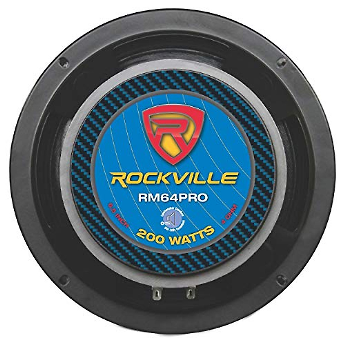 Rockville (2) RM64PRO 6.5" 400 Watt 4 Ohm SPL Mid-Bass Midrange Car Speakers
