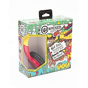 Wicked Audio Rad Rascal Kids Headphones with Safety Volume, (Ketchup/Mustard)