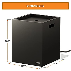 Outdoor Living Perfected Dunbar Water-Resistant Propane Tank Cover Table – Hide and Protect Standard 20 lb Propane Tank – Powder-Coated Steel, Black