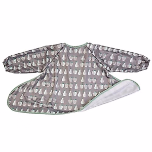 Tidy Tot- Spare Baby Bib for Bib & Tray Kit - Mess Proof Long Sleeve Smock Attaches to Feeding Mat - Waterproof Bib – Machine Washable. Fits Babies and Toddlers 6-24 months - Apple