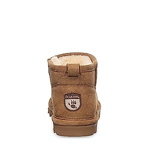 BEARPAW Shorty Youth Hickory Size 2 | Youth's Ankle Boot | Youth's Slip On Boot | Comfortable Winter Boot