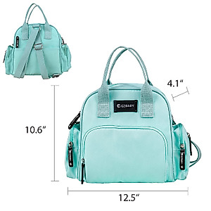 GZBABY Diaper Bag Waterproof Multifunctional Backpack Lightweight Handbag Small Nappy Bag,Newborn Gift for Mom(Green)