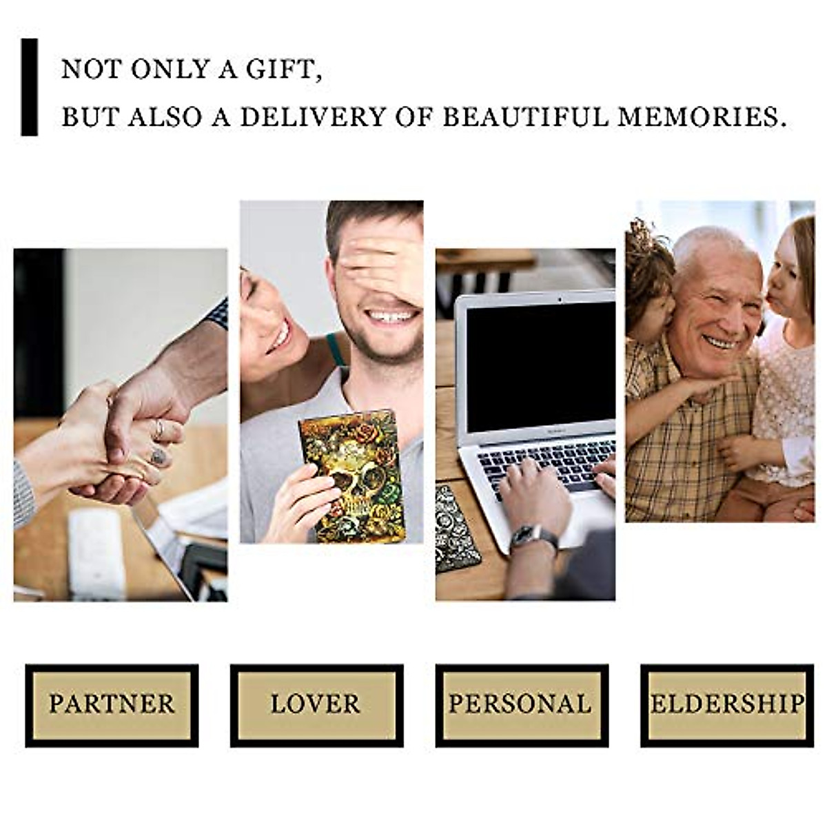 ZYWJUGE Embossed Leather Travel Journals Vintage Handcraft Embossed Skull Antique Diary Notebook (A5, Silver)