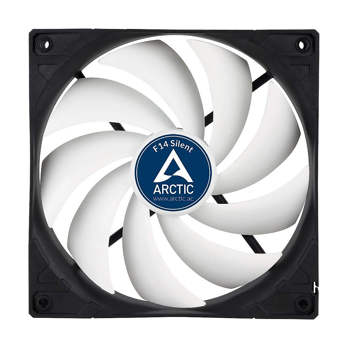 ARCTIC F14 Silent - PC Fan, 140mm Case Fan, Ultra-Quiet, Extra Quiet Motor, Computer, Almost inaudible, Fan Speed: 800 RPM - Black, White