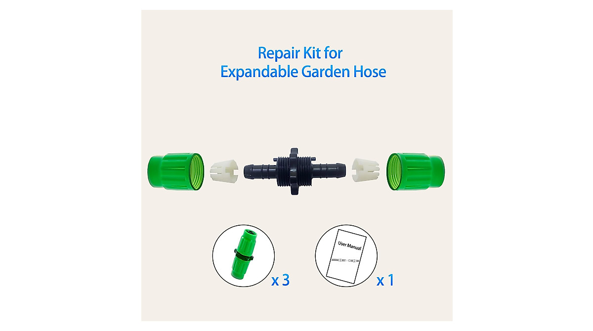 Anjonova 3 Sets Expandable Garden Hose Repair Kit with User Manual ...