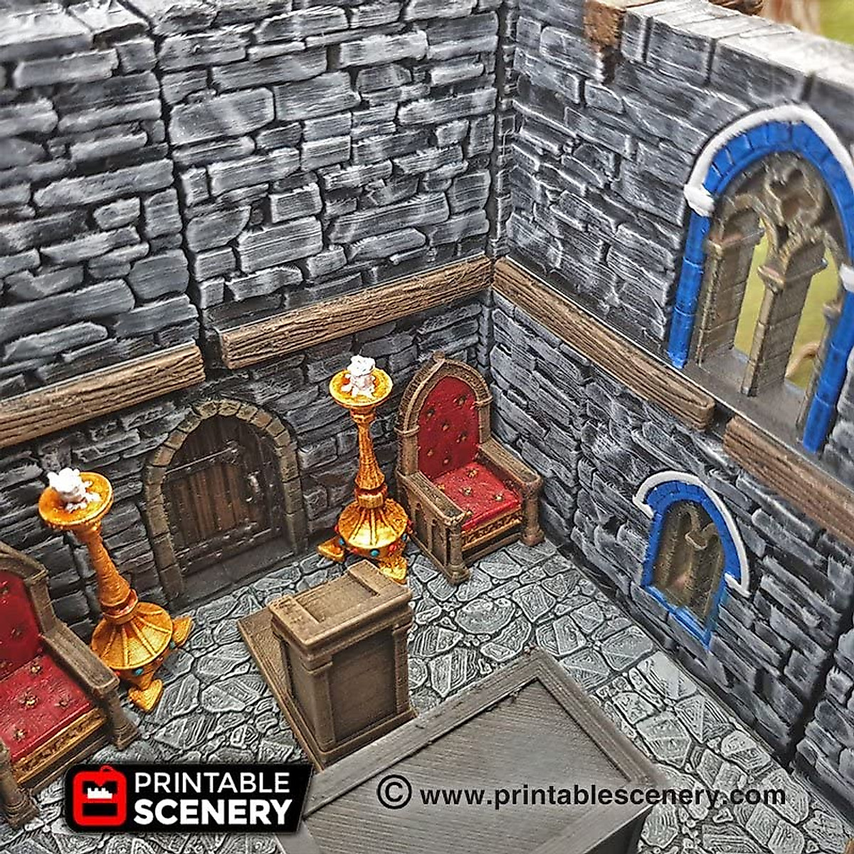 3DEGOS Church Chapel Chattels Furniture Set DND Terrain 28mm for Dungeons and Dragons, D&D, Pathfinder, Warhammer 40k, RPG, Miniatures, Age of Sigmar, Tabletop, D and D, Dungeons and Dragons Gifts