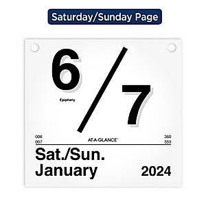 2024 AT-A-GLANCE® "Today Is" Daily Wall Calendar Refill, 8-1/2" x 8", January to December 2024, K450