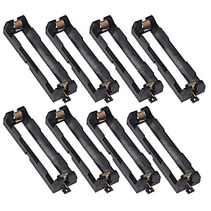 Diitao 8PCS 18650 Battery Holders 1 Slot 18650 Battery Clip Holder Box Case for 18650 Battery Copper Contacts Battery Storage Case(1 Slot 3.7V)