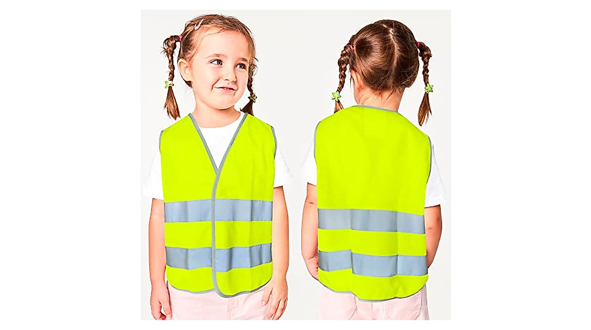 OSEEN Kids Safety Vest - High Visibility Neon Yellow Reflective Vest