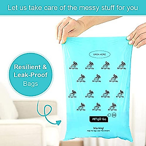 Potaroma Dog Poop Bags, 8 Rolls Guaranteed Leak-Proof Doggie Poop Bags, Extra Thick Waste Bags, Lavender Scented, 120 Count, Includes Flashlight Bag Dispenser Holder