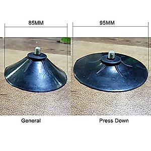 DANXQ M8 Strong Black Rubber Screw Suction Cup 3.3 Inch Used in Boxing Sandbags/Table Machine Fixing/Machine Rack/Handling/Quick Grab/Furniture Silent Pad,4 PCS (Cap Nut)