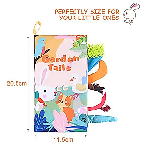 Vicloon Baby Books 0-6 Months, Soft Cloth Books Baby Books Bath Books, Infant Tummy Time Toys High Contrast Sensory Baby Toys Crinkle Squeaky Washable Chewable Non-Toxic Early Educational Book