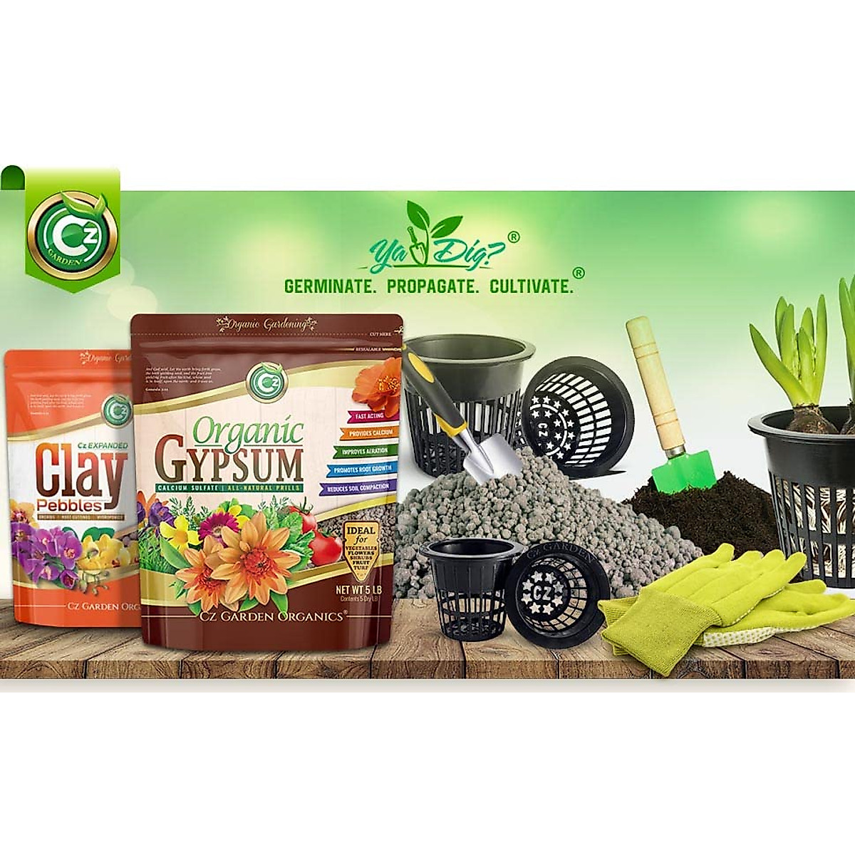 Organic Gypsum - Made in USA - Calcium Sulfate Dihydrate Granules - Garden Soil Amendment Fertilizer for Lawns, Plants, Calcium & Sulfur Additive. Cures Blossom End Rot in Tomatoes & Peppers