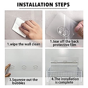 12Pcs Adhesive Hooks Sticker, Waterproof Corner Shower Caddy Adhesive Hooks Replacement, Strong Adhesive Wall Hanging Hooks, No Drilling Shower Shelves Adhesive Strip Pad Shower Kitchen Accessories