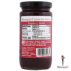 Skinnygirl Sugar Free Preserves, Raspberry Bellini, 10 Ounce