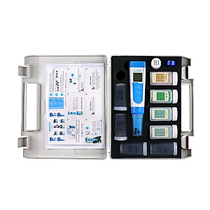 Apera Instruments, LLC-AI481 TN400 Portable Turbidity Meter & AI316 Premium Series PC60 5-in-1 Waterproof pH/EC (Conductivity) /TDS (ppm) /Salinity (PPT) /Temp. Multi-Parameter Pocket Tester Kit