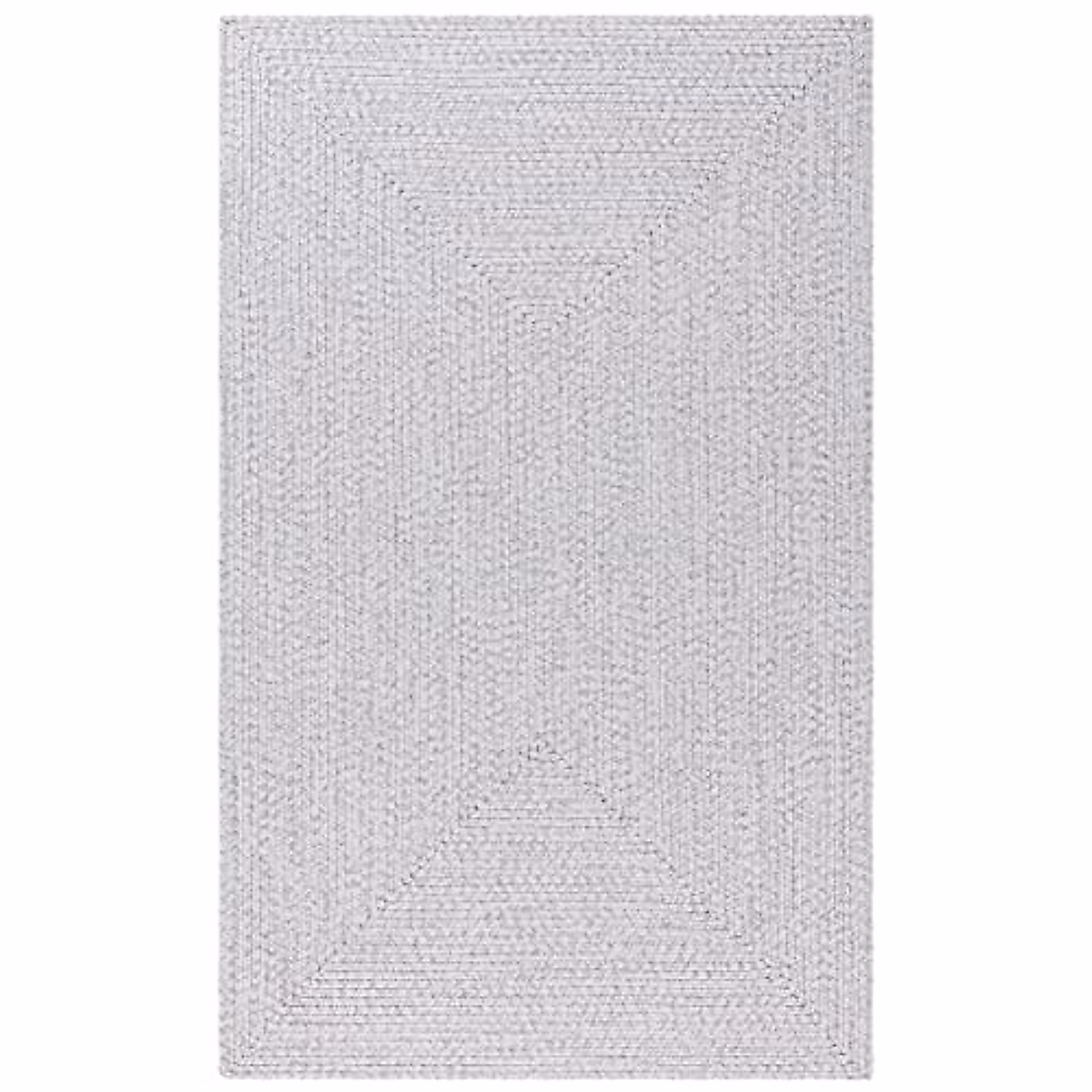 SAFAVIEH Braided Collection 4' x 6' Silver/Grey BRD315F Handmade Country Cottage Reversible Area Rug