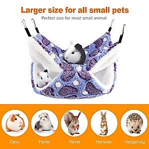ZukoCert Two Pieces Small Pet Cage Hammock Accessories for Guinea Pigs, Hamsters, Chinchillas