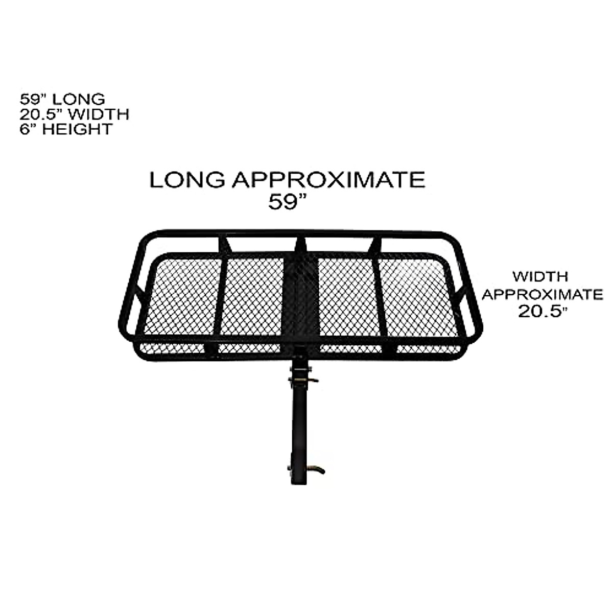 Armordillo 8719565 59" Mesh Foldable Rear Hitch Cargo Basket Universal Fits 2-Inch Receiver Tube Trailer Hitch