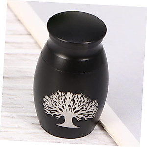 DECHOUS Stainless Steel Urn Pet Cinerary Urn Printed Cremation Urn Decent Pet Funeral Casket Commemorative Casket