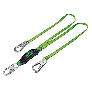 Miller by Honeywell by 8798B/6FTGN Backbiter 2 Leg Lanyard, Green
