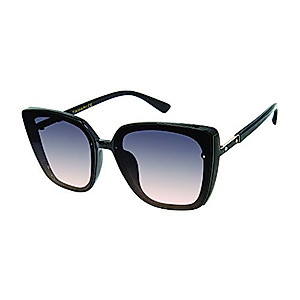 TAHARI womens Th769 Cat Eye UV Protective Women s Sunglasses Wear Year Round Elegant Gifts for Women 62 mm, Black