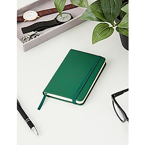 Silvine A6 Executive Hardback Notebook/Journal Green. 160 Lined Pages of 90gsm Premium Ivory Paper