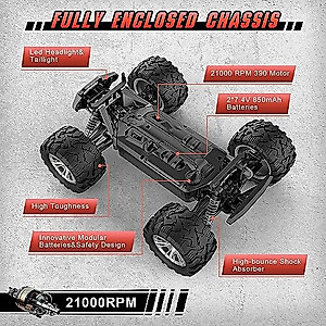 FUUY Remote Control Car Boy 8-12 Fast RC Cars for Boys 1/16 42KM/H High-Speed 4WD RC Car with Two Batteries Off-Road Waterproof Truck Kids Adults Hobby Toy Cars for All Terrain Gift Kids