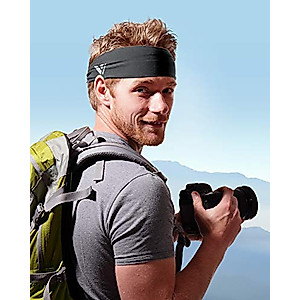 Vgogfly Running Headbands for Men Sweatbands Sports Sweat Bands Mens Workout Thin Fitness Gym Yoga 4 Pack