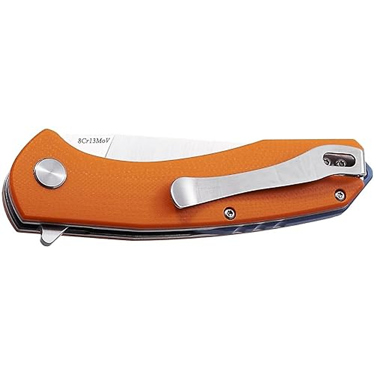 Folding Knife - Pocket Flipper Knofe - Classic Utility Sharp Knives - 5Cr15MoV Stainless Steel Blade with G-10 Handle Metal Clip - Best for Urban Camping and Hiking - Gifts for Men S-35