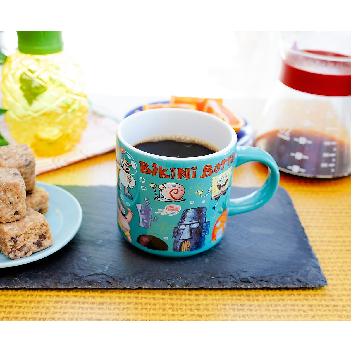 Silver Buffalo SpongeBob SquarePants Bikini Bottom Ceramic Mug | Coffee Cup For Espresso, Tea, Cocoa | Holds 13 Ounces