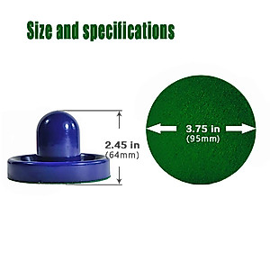 Lemon home Two Colored of Air Hockey Pushers and Red Air Hockey Pucks, Goal Handles Paddles Replacement Accessories for Game Tables (4 Striker, 4 Puck Pack) (C)