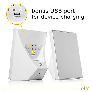 elm Light: Light Therapy Lamp - 10,000 Lux LED, UV-Free - Adjustable Brightness, Custom Angle & Auto Countdown Timer - USB Port for Phone Charging - Replicate Natural Sunlight for Seasonal Blues