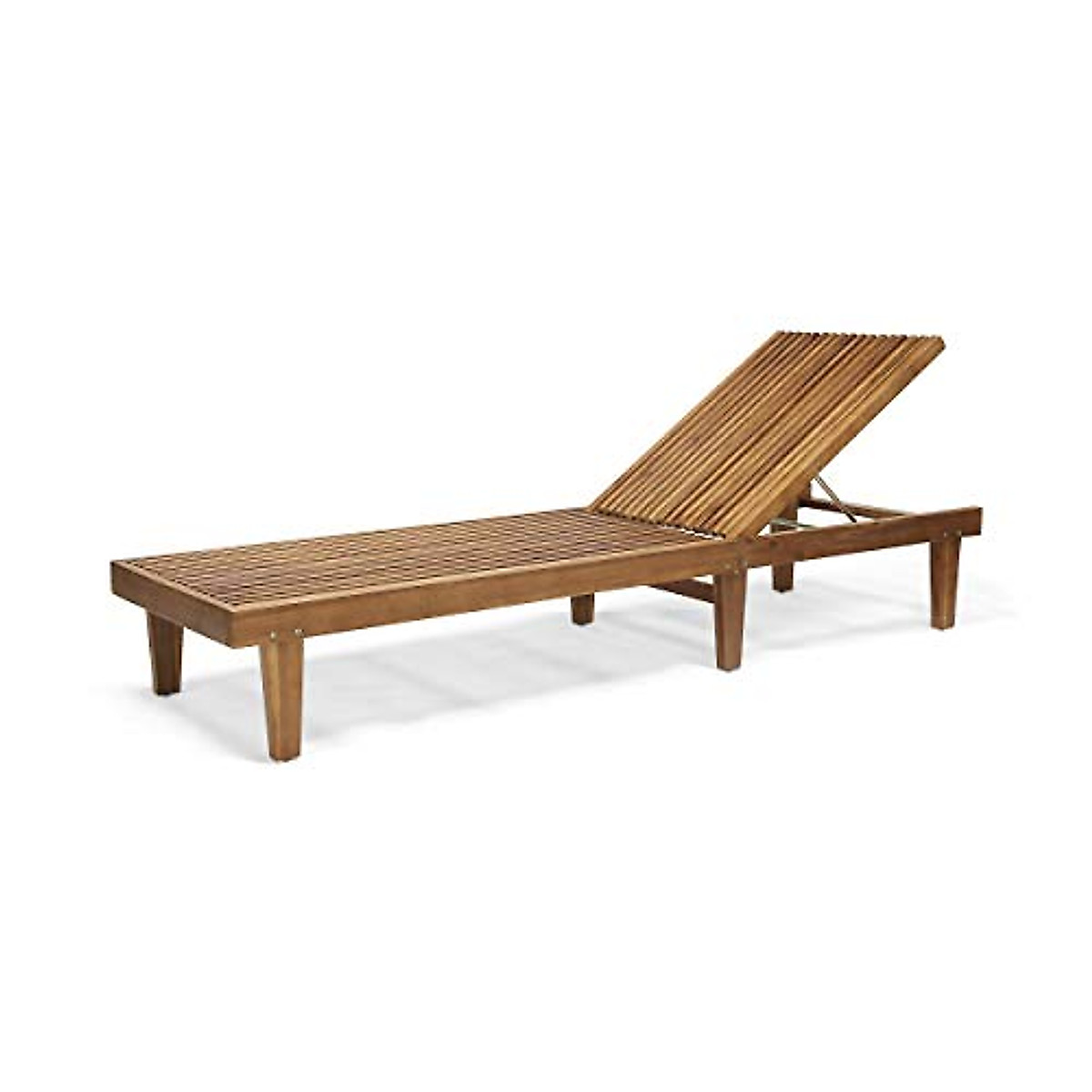 Great Deal Furniture Addisyn Outdoor Wooden Chaise Lounge (Set of 2), Teak Finish