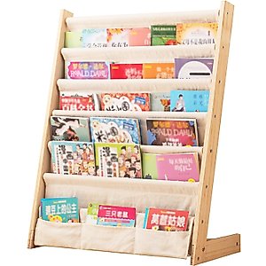 warebro (Upgraded New English Manual) November 2024,Wooden Toddler Book Shelf Organizer - Wooden Kids Book Case Storage - Kids Easy to Reach Bookshelf for Nursery, Bedroom, Playroom, Classroom