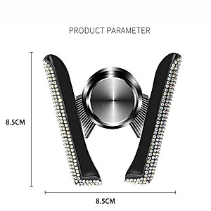 GuoranGG Bling Car Phone Holder,Car Air Vent Mobile Phone Mount, Universal 360°Adjustable Crystal Auto Car Stand Phone Holder Car Accessories for Women,Pink