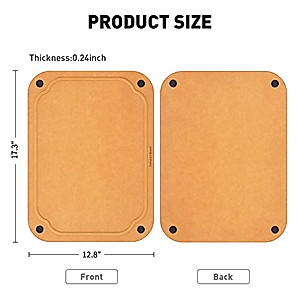 CompactStone all-around chopping board with antiskid feet and juice tank 12.8 * 17.3 * 0.24 L /orange double-sided cut board pro over the sink cutting board
