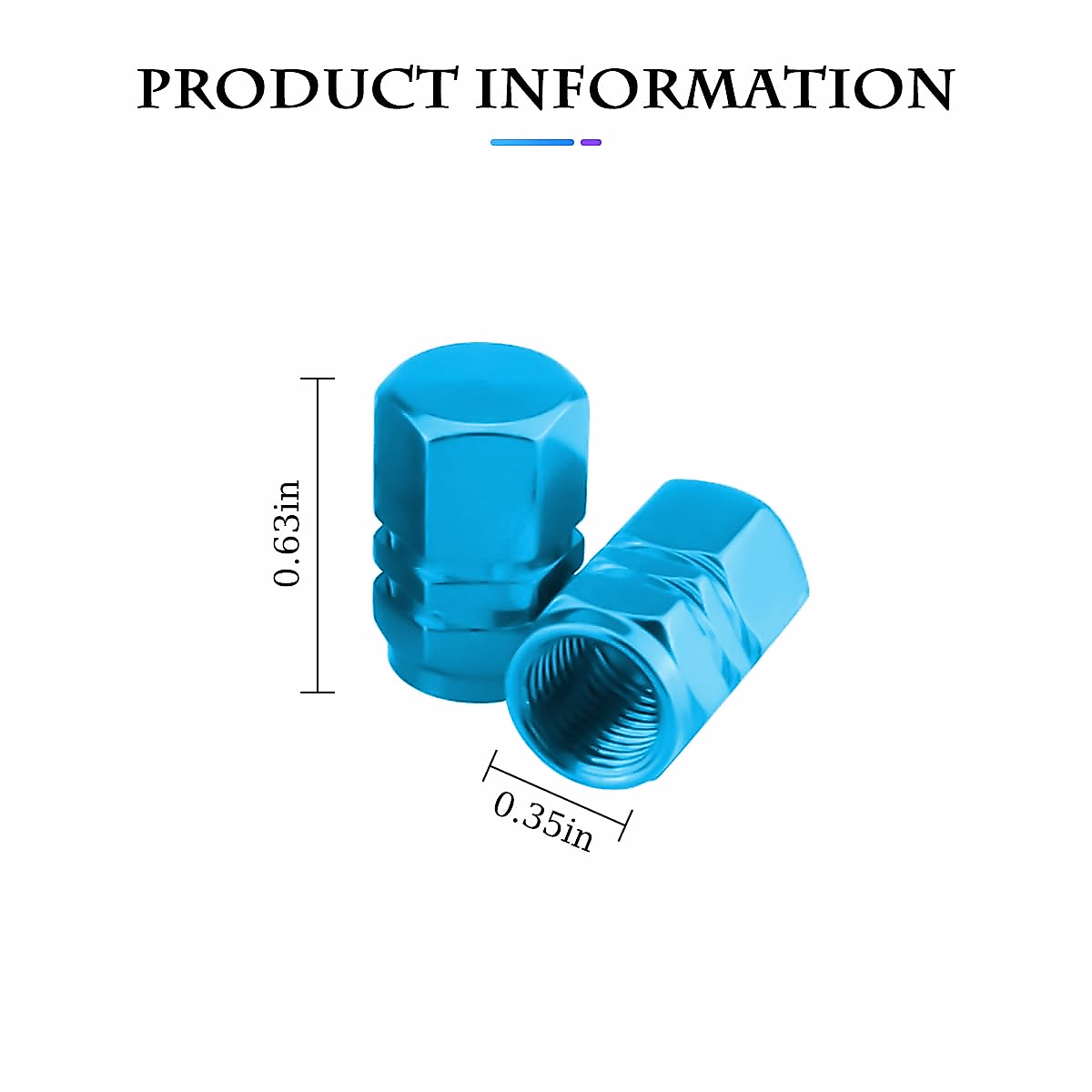 Fekey&JF 16 PCS Car Tire Valve Stem Caps, Waterproof Airtight Car Wheel Tire Valve Stem Covers Universal for Cars, Bicycles, Trucks, Motorcycles, Car Accessories for Men Women (Light Blue)