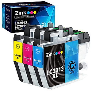 E-Z Ink (TM) Compatible Ink Cartridge Replacement for Brother LC3013 LC3011 LC 3013 for use with Brother MFC-J491DW MFC-J497DW MFC-J690DW MFC-J895DW Printer (1 Cyan, 1 Magenta, 1 Yellow, 3 Pack)