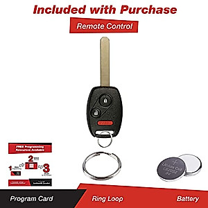 KeylessOption Keyless Entry Remote Control Uncut Car Ignition Key Fob Replacement for MLBHLIK-1T
