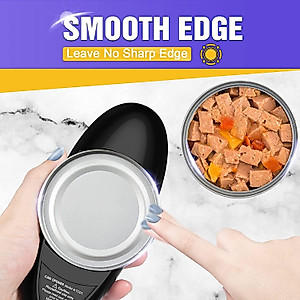 Electric Can Opener: Open Almost Size Cans with A Simple Push of Button - Hand Held, Hands Free, Automatic, Smooth Edge, Food-Safe, Battery Operated, Kitchen Gadget for Seniors with Arthritis