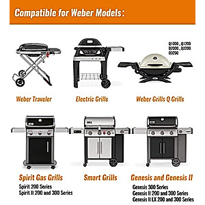 NUPICK 30 Pack 6415 Drip Pans Compatible for Weber Spirit Series, Genesis Series, Q Series Grills, Disposable Aluminum Foil Grease Trays, 8.5" x 6"