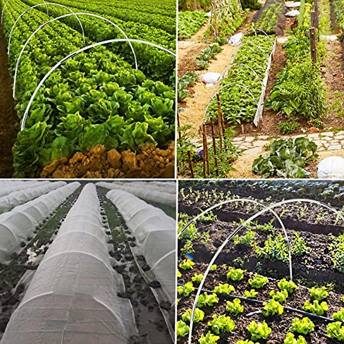 18 Pcs Upgraded Greenhouse Hoops Grow Tunnel Up,Garden Greenhouse Hoops,Arched Plant Support,Tunnel Hoop Greenhouse Frame,Frame Gardening Bed Tunnel Support Frame For Row Cover,Raised Beds,Farmland
