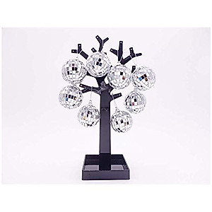 24 Pcs Silver Disco Mirror Ball for Party Decoration, Christmas Tree Wedding Birthday Party Ornaments(4CM)